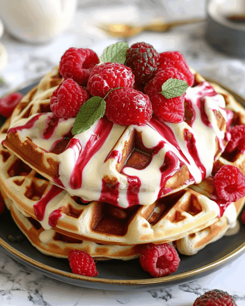 Red Velvet Marble Waffles: Perfect for Any Brunch! - therecipeisland