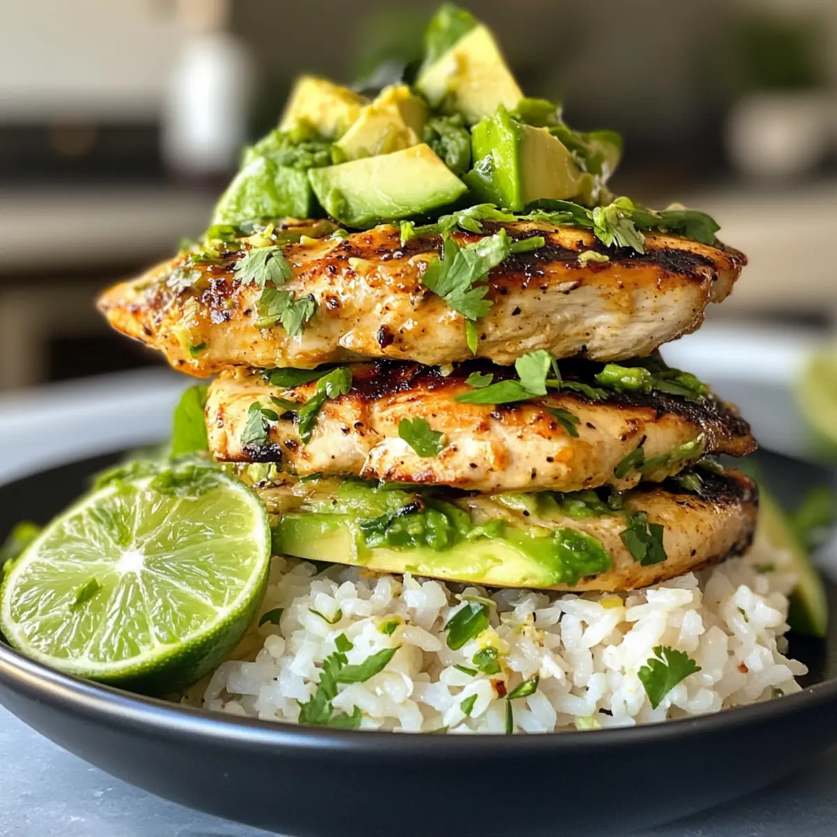 Irresistible Honey Lime Chicken & Avocado Rice Stack Recipe